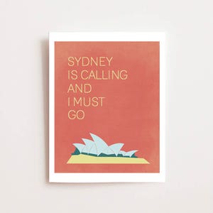 Sydney Opera House Art Print Sydney Australia Travel Poster - Etsy