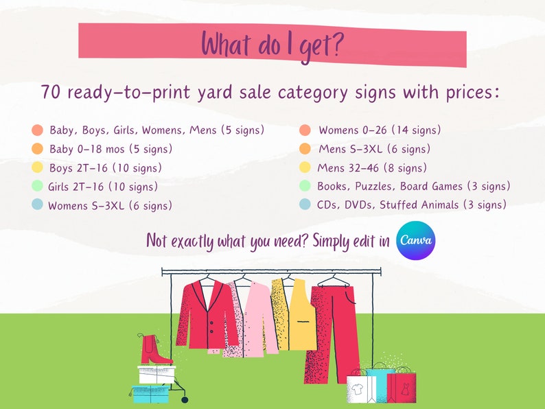 Yard Sale Pricing Tags Bundle, Garage Sale Price Tags, Rummage Sale ...