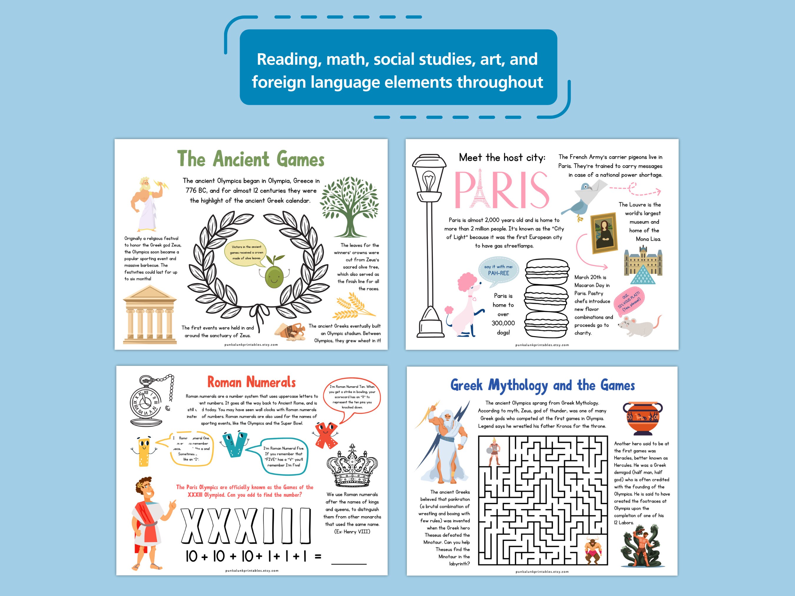 Summer Games Activity Pages, 2024 Educational Coloring Pages, Sports ...