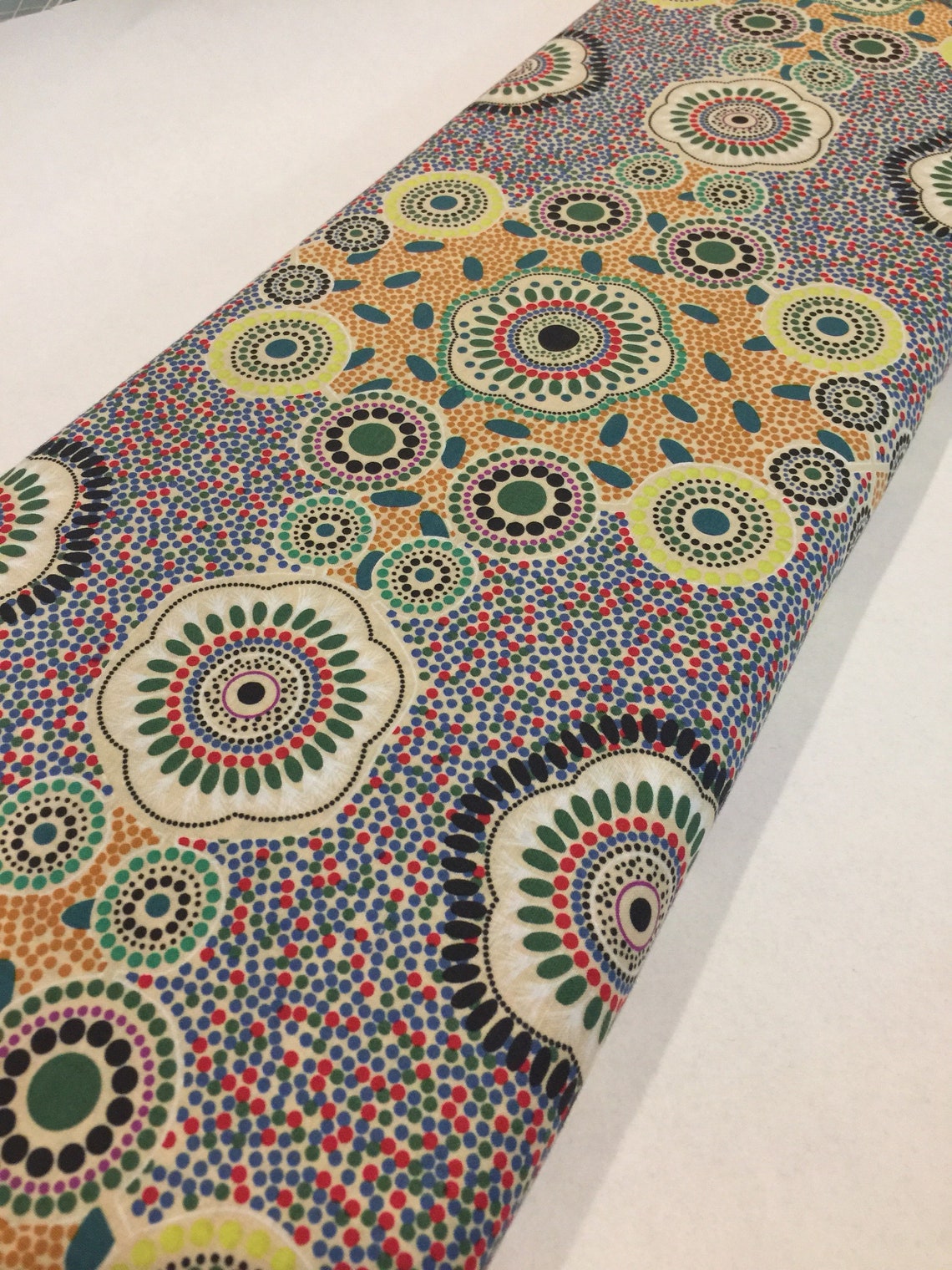 Australian Fabric Meeting Places in Ecru Pattern MPBL | Etsy