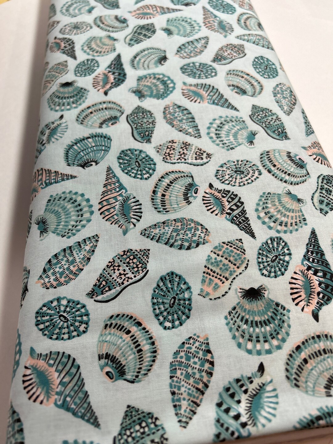 Tropical Fabric - Sea Shell Botanical by Figo - 90242-60 Scallop ...