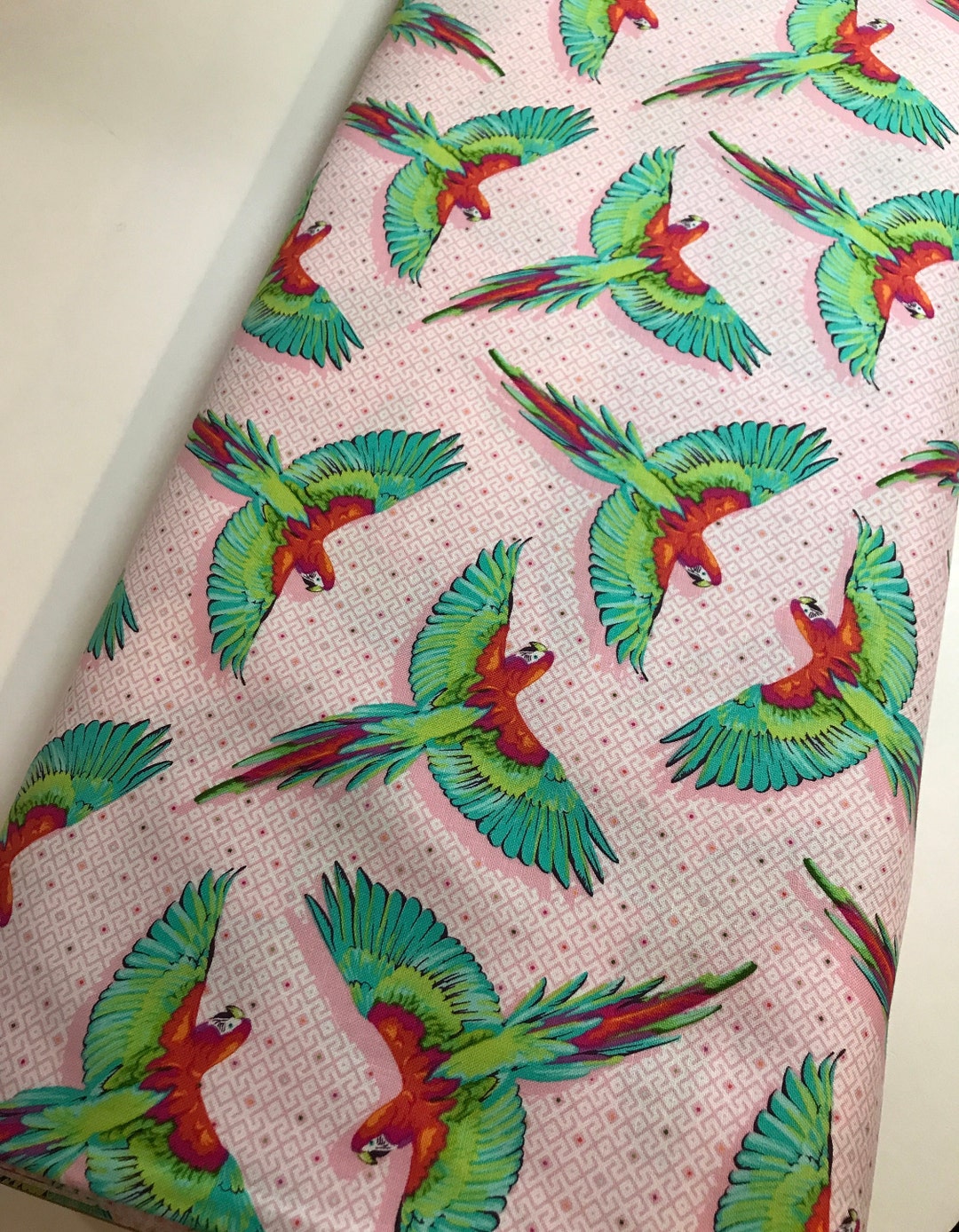 Tula Pink Fabric DAYDREAMER PWTP170 Macaw Ya Later in Dragonfruit Tula ...