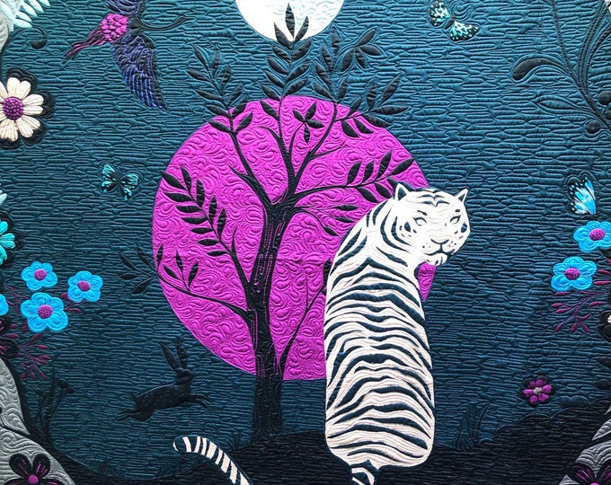 Ruby Star Fabric Tiger Fly Digital Package Panel 99 X 108 Sarah Watts ...