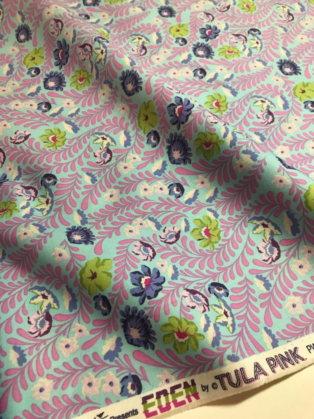 Tula Pink Fabric Wildflower Orchid PWTP073 Eden Collection Freespirit ...