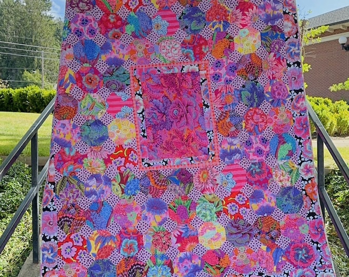 Kaffe Fassett Fabric Quilt Kit Kaffe Fassett Stone Log Cabin 78x82 100% ...