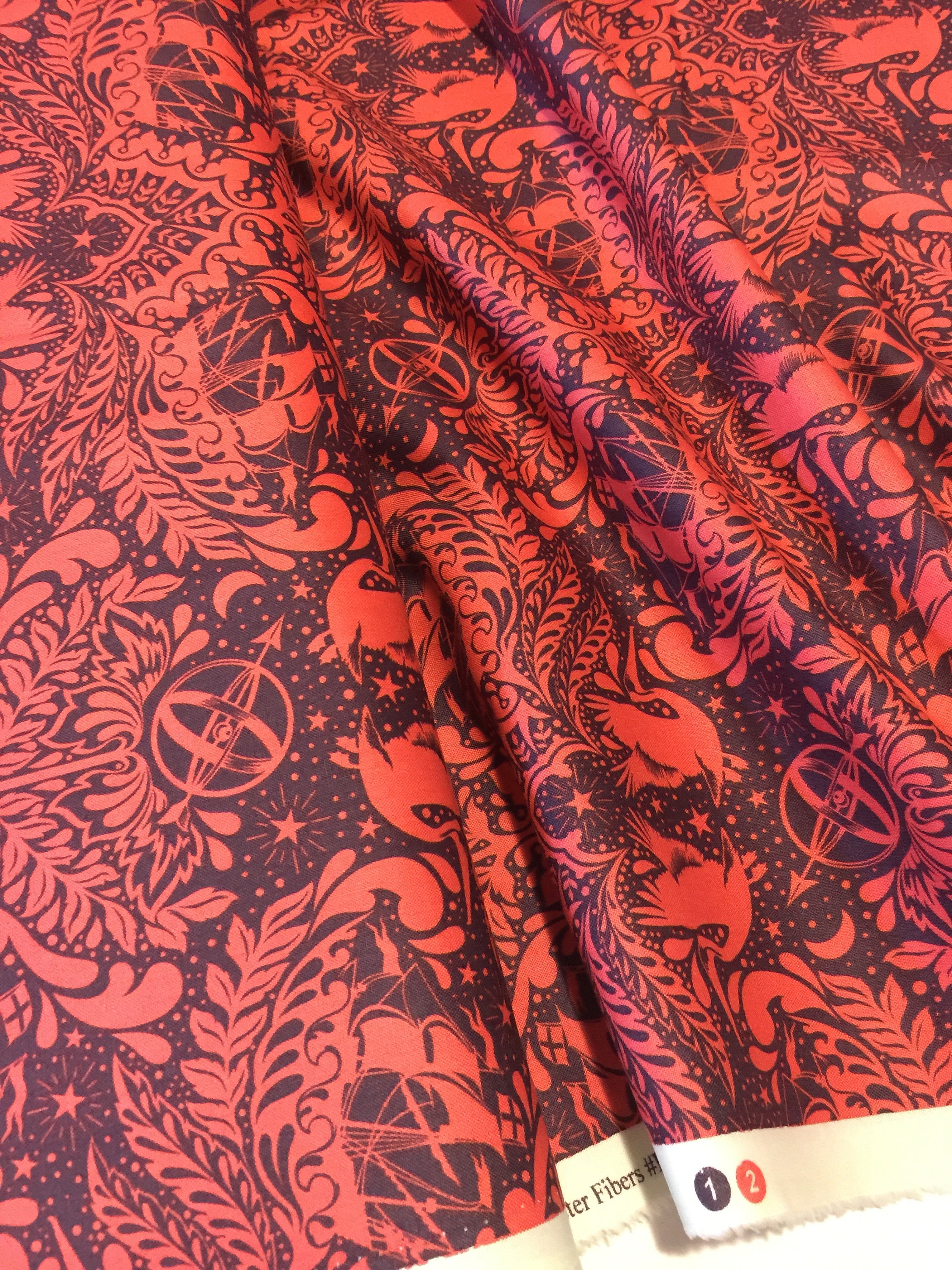 1/2 Yard Tula Pink Fabric Elizabeth Ship Shape PWTP065 Plum | Etsy