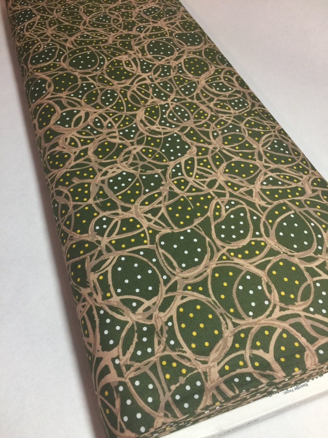 Aboriginal Fabric -australian Ethnic African Roots and Seeds in Green ...