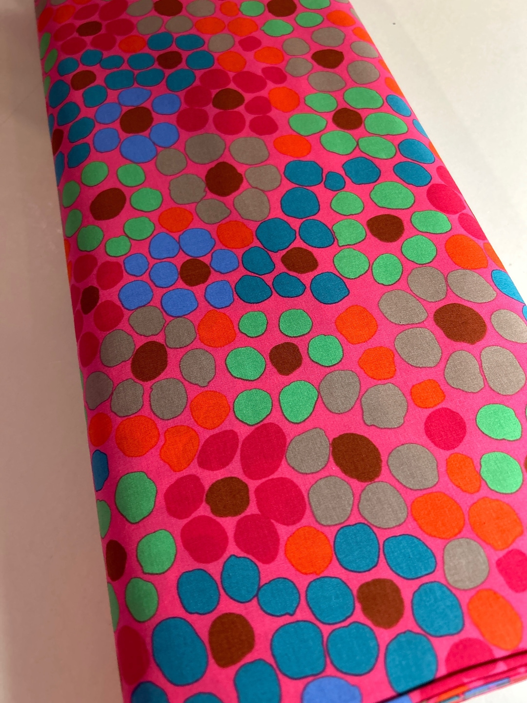 Kaffe Fassett Fabric-flower Dot in Pink PWBM077.PINK Collective ...