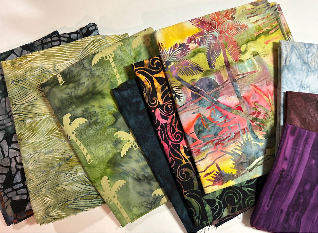 Batik Fabric - Bundle by Hoffman Fabrics Pattern 9-2023 - 100% Cotton ...