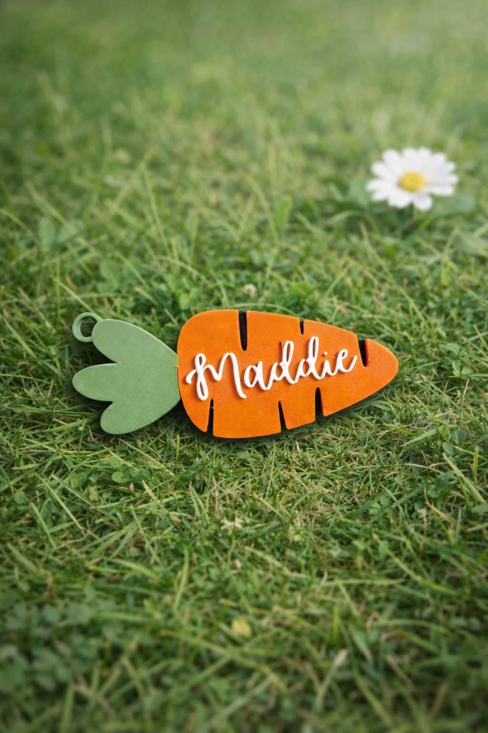 Personalized 3D Printed Carrot Easter Basket Tag | Custom Name Charm - Etsy