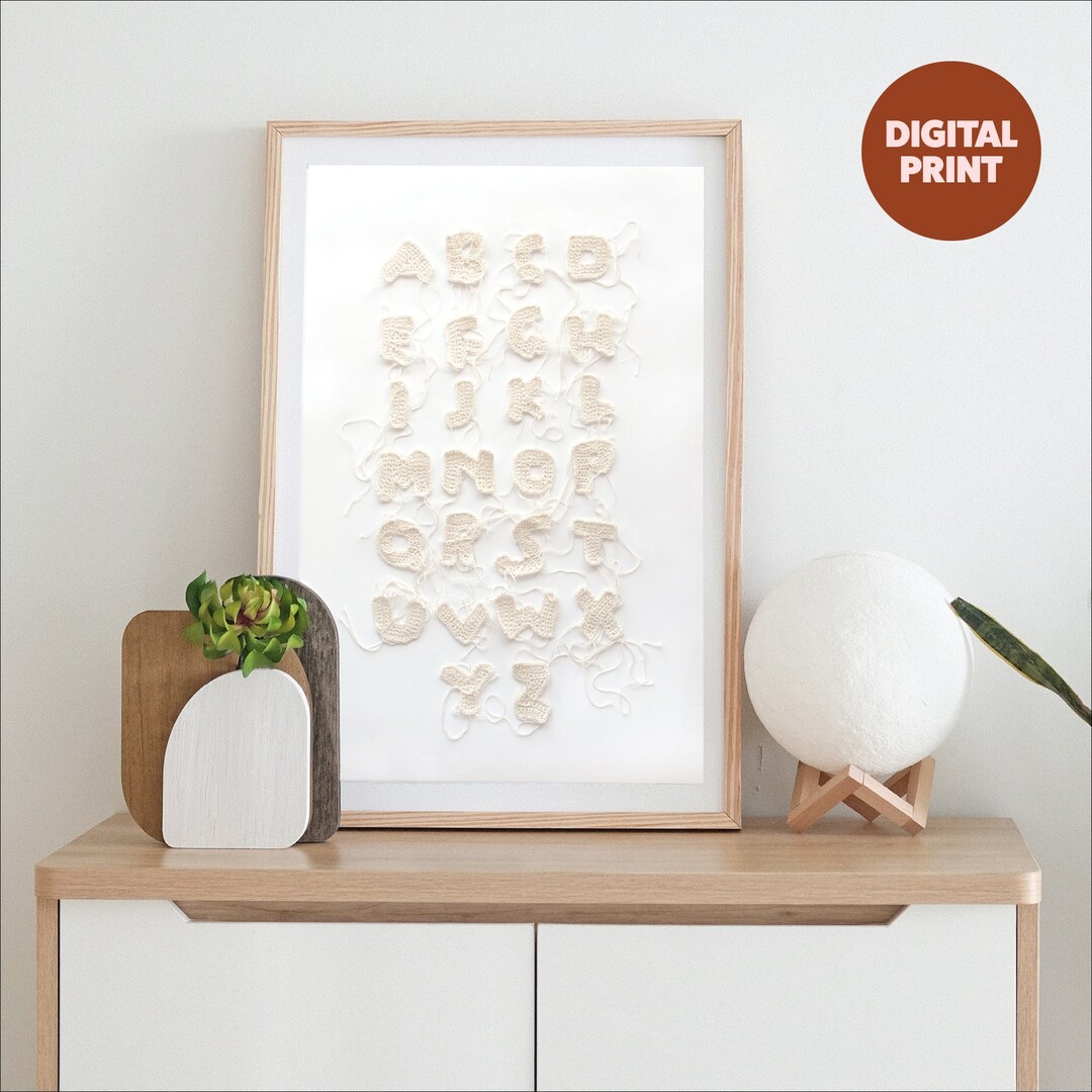 Crochet Alphabet Poster - Etsy