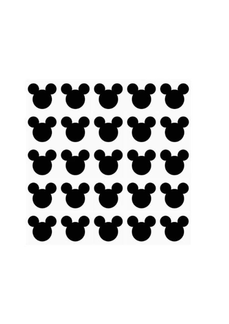 Mickey Head Sticker Sheet of 25 Choose Color and Size Planner ...