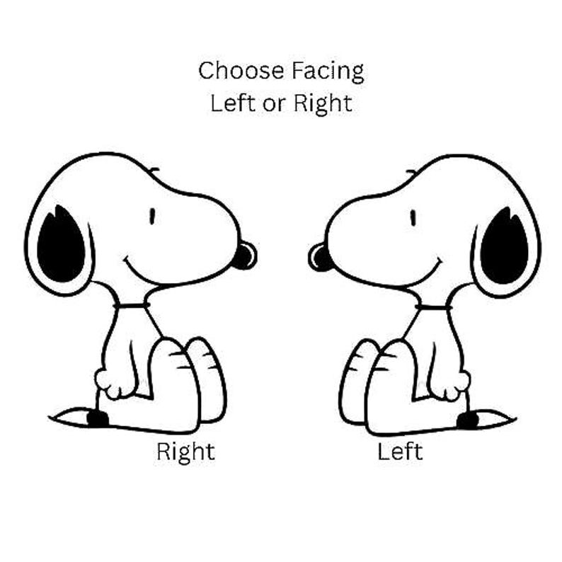 Snoopy Sitting Vinyl Decal Peanuts Cartoon Sticker - Etsy