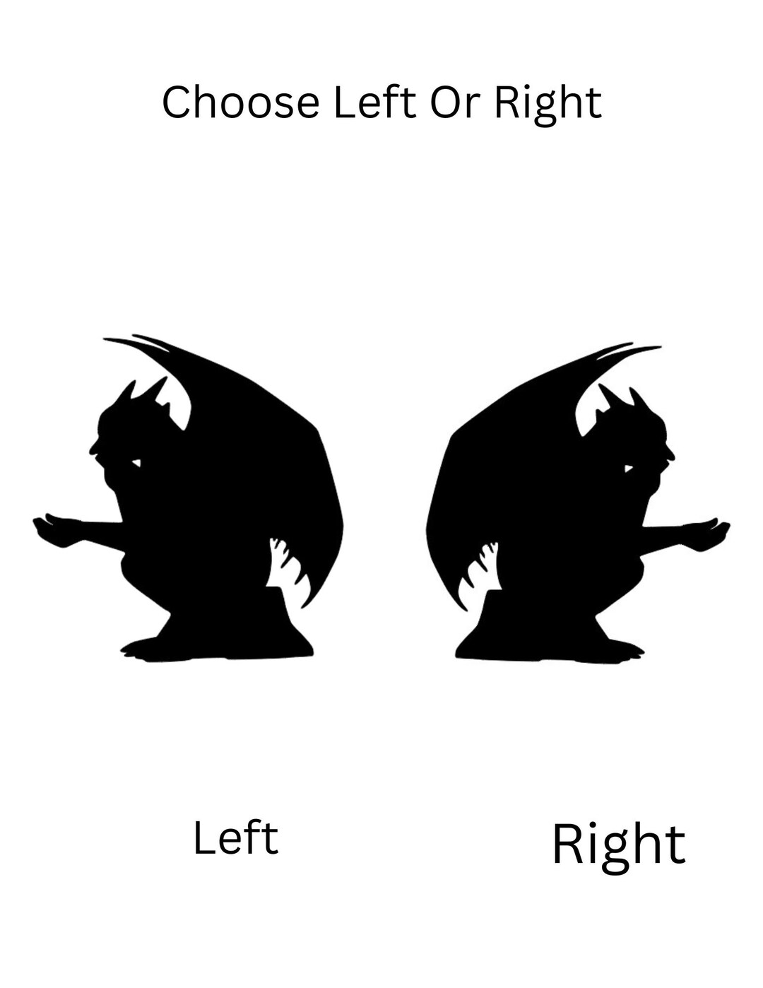 Gargoyle Vinyl Decal Choose Size and Color Gothic Decor - Etsy