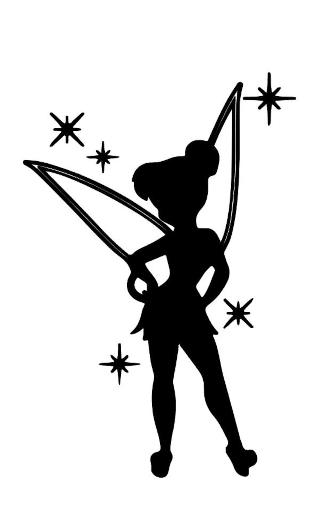 Tinkerbell Fairy Standing Vinyl Decal Choose Size and Color - Etsy