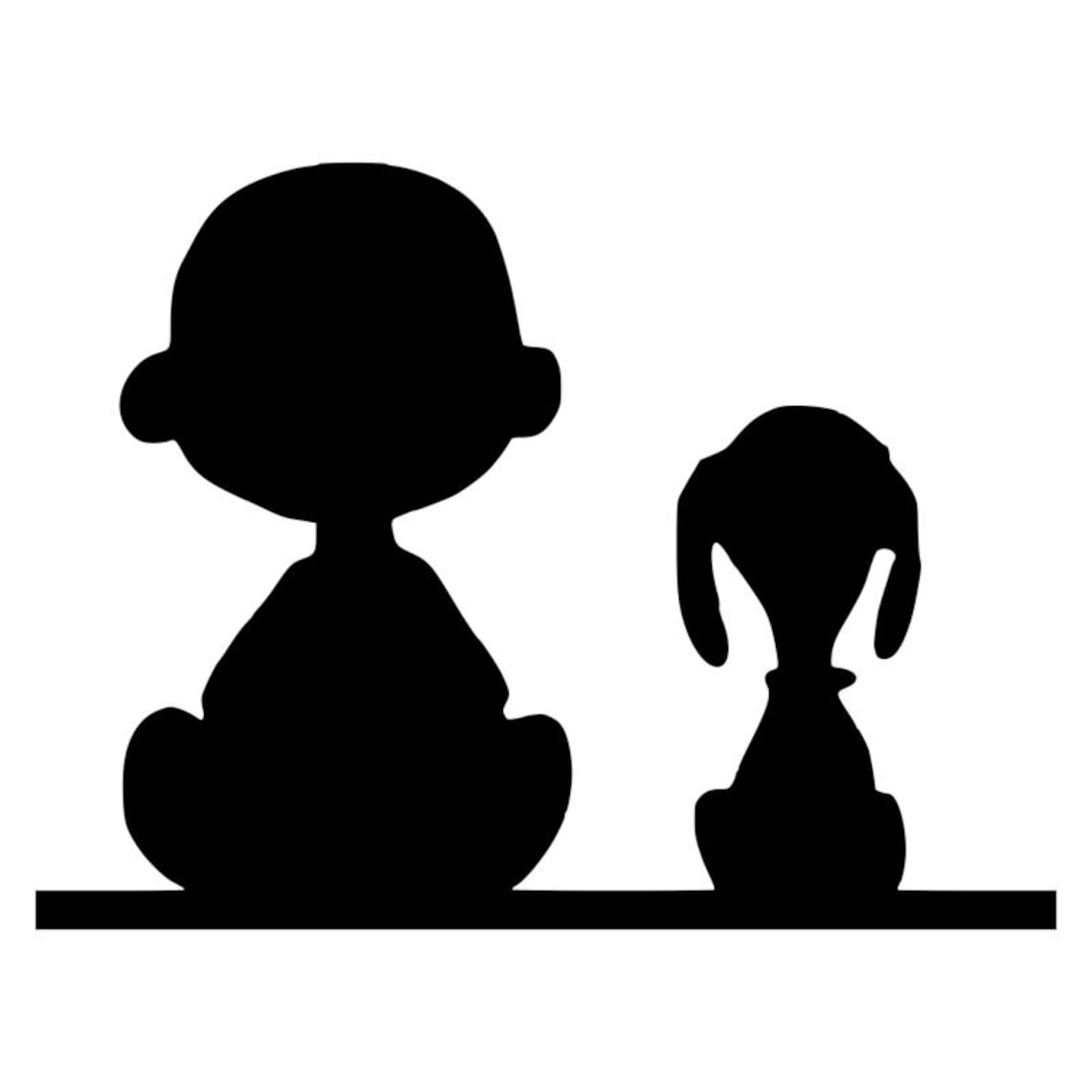 Charlie Brown and Snoopy Sitting Side by Side Choose Size and Color - Etsy