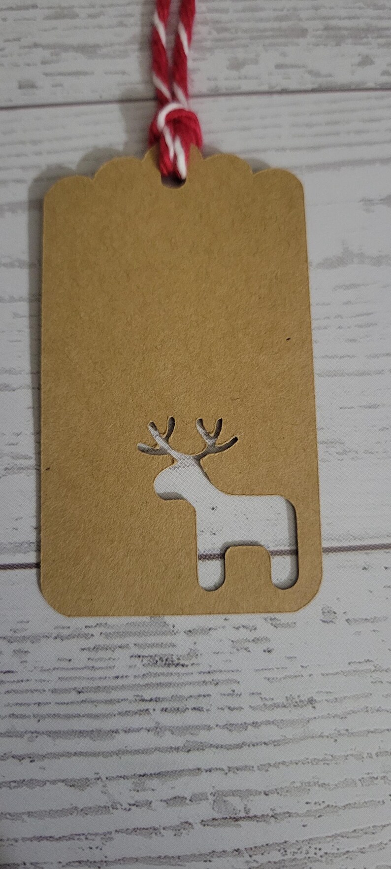 Reindeer Gift Tags, Kraft Card Stock, Holiday Favor Tags, Set of 12 - Etsy