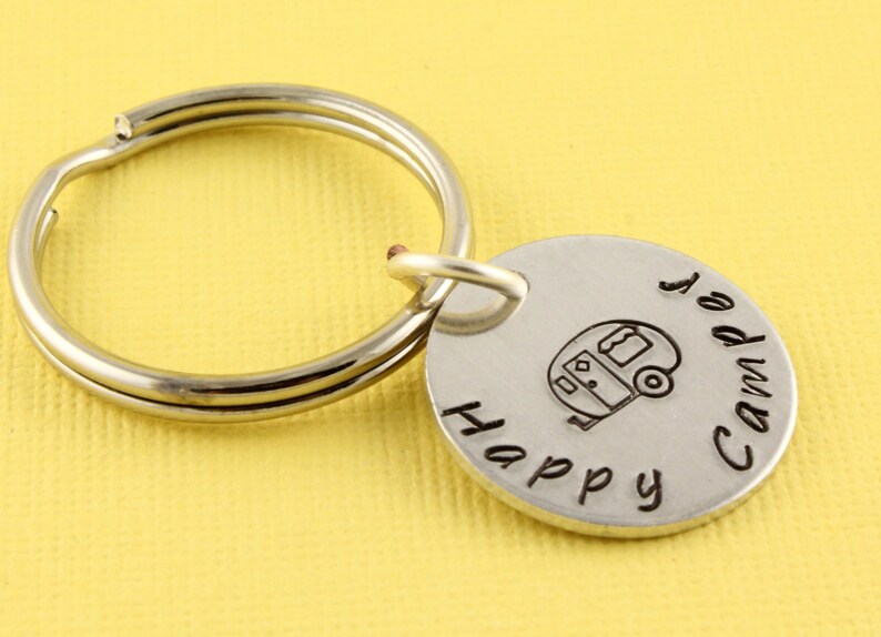 Happy Camper Keychain Camping Keychain RV Keychain Gift | Etsy