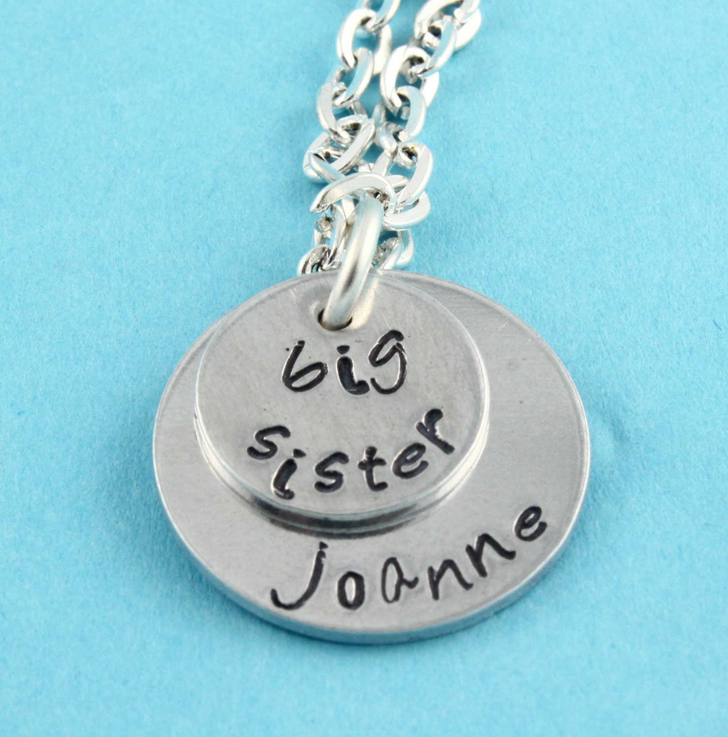 Big Sister Necklace Personalized Necklace Custom Silver | Etsy
