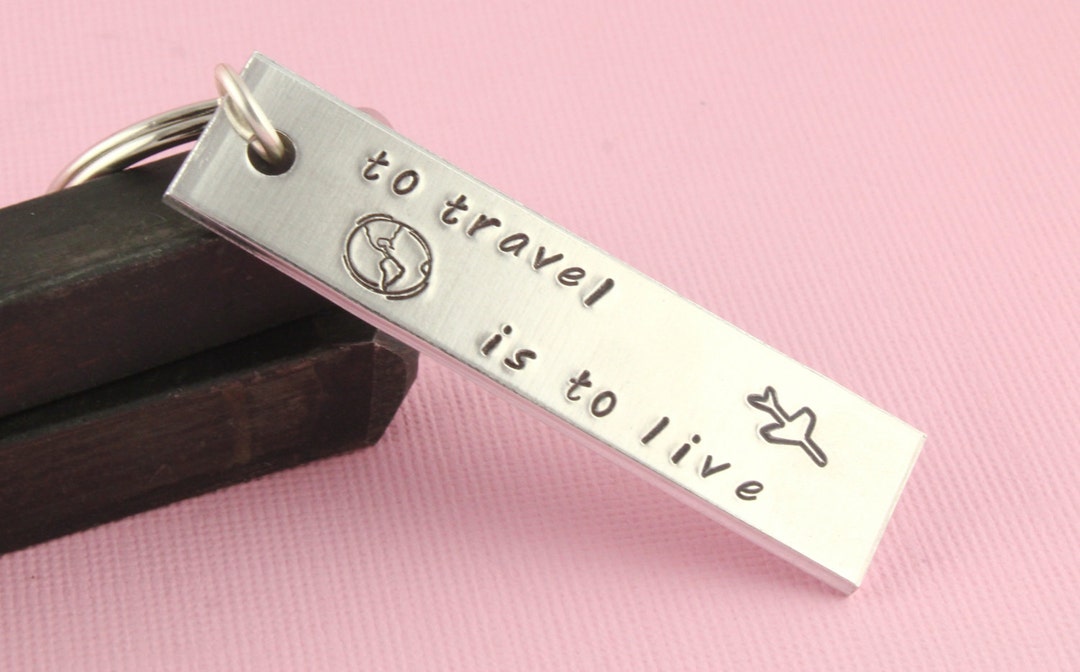 Travel Keychain - Travel Keyring - Travel Gift - Traveler Gift ...