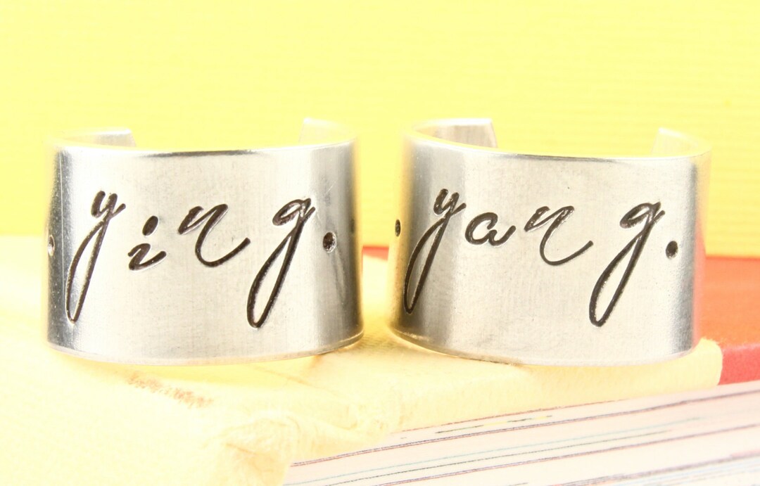 Ying Yang Rings - Couples Rings - Best Friends Rings - Silver Rings ...