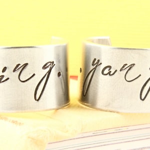 Ying Yang Rings - Couples Rings - Best Friends Rings - Silver Rings ...