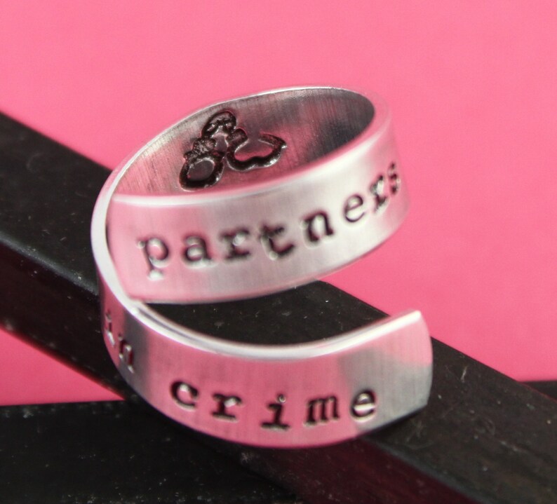 Partners in Crime Ring Handcuffs Ring Adjustable Twist | Etsy