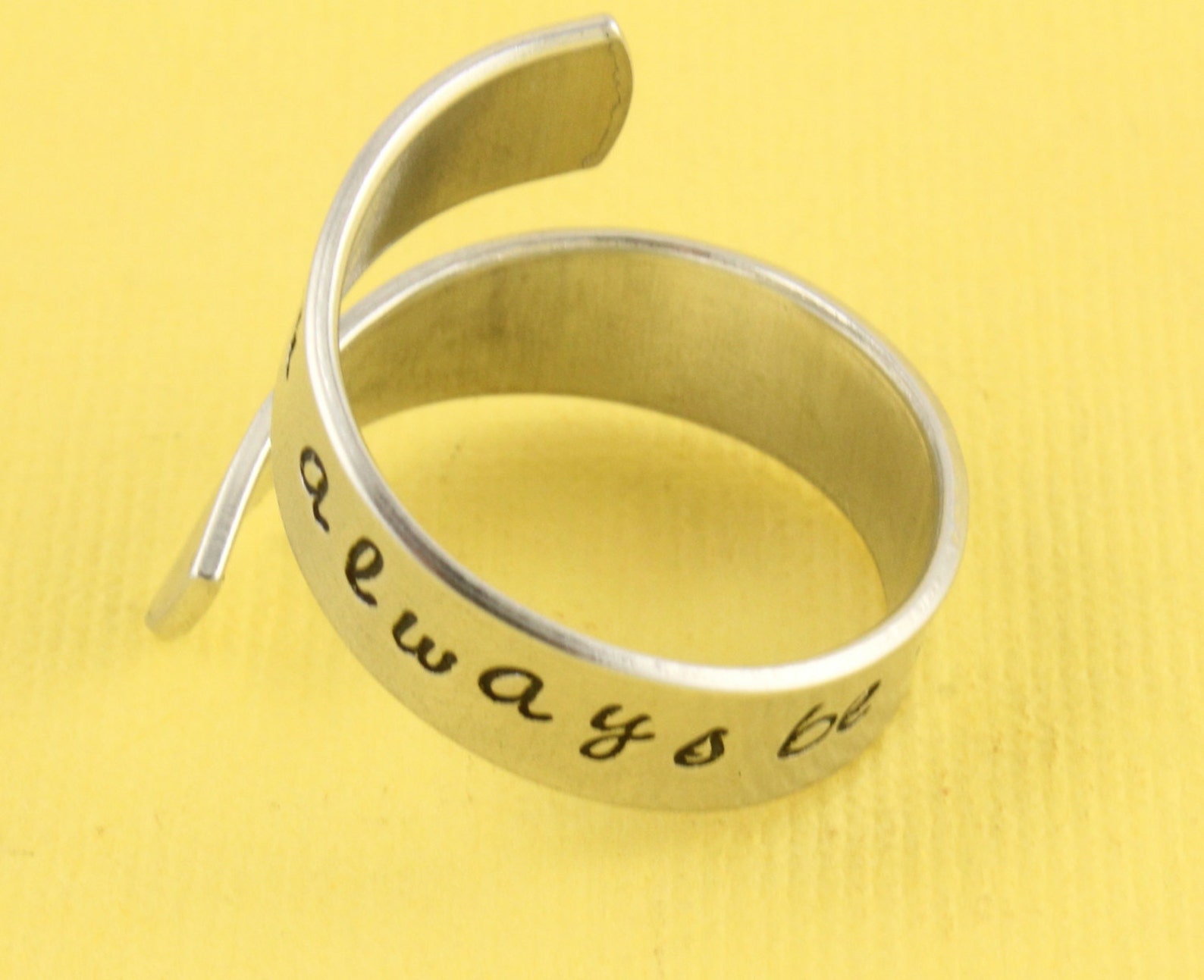 SALE - I'll Always Be Waiting for You Wrap Ring - Adjustable Twist ...