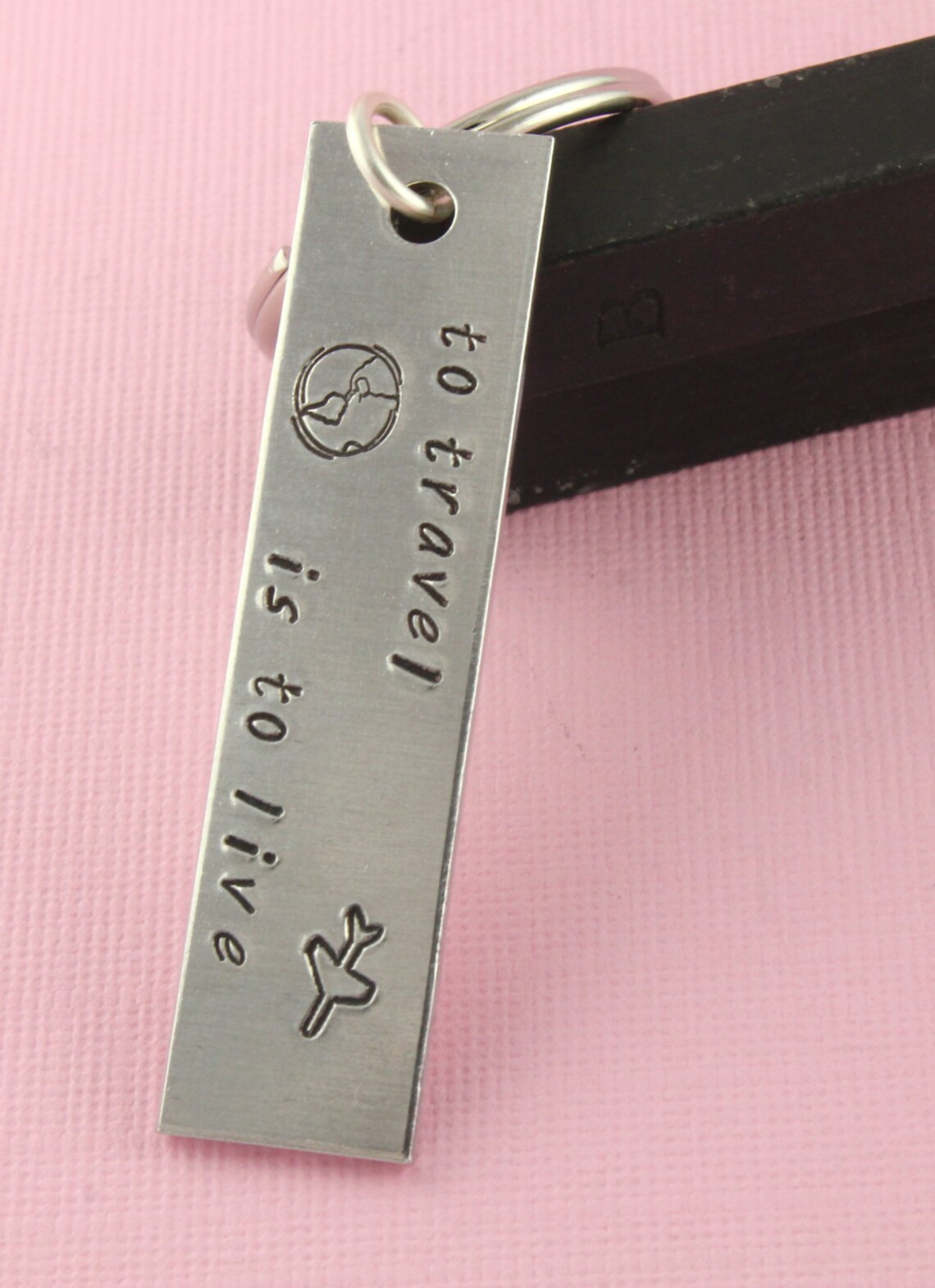 Travel Keychain Travel Keyring Travel Gift Traveler Gift | Etsy