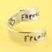 Forever Friends Ring - Friendship Ring - Adjustable Ring - Silver Ring ...