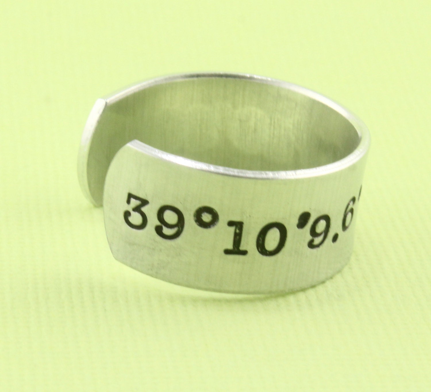 Coordinate Ring - Latitude Longitude Ring - Address Ring - GPS Ring ...