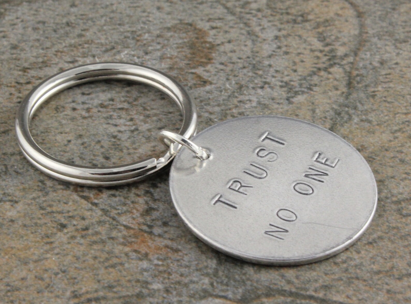 Trust No One Keychain Trust Noone Keyring Trust No One Key - Etsy