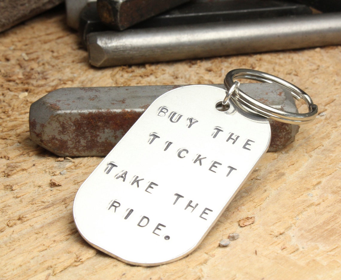 SALE Buy the Ticket Take the Ride Keychain Keyring Key Chain - Etsy