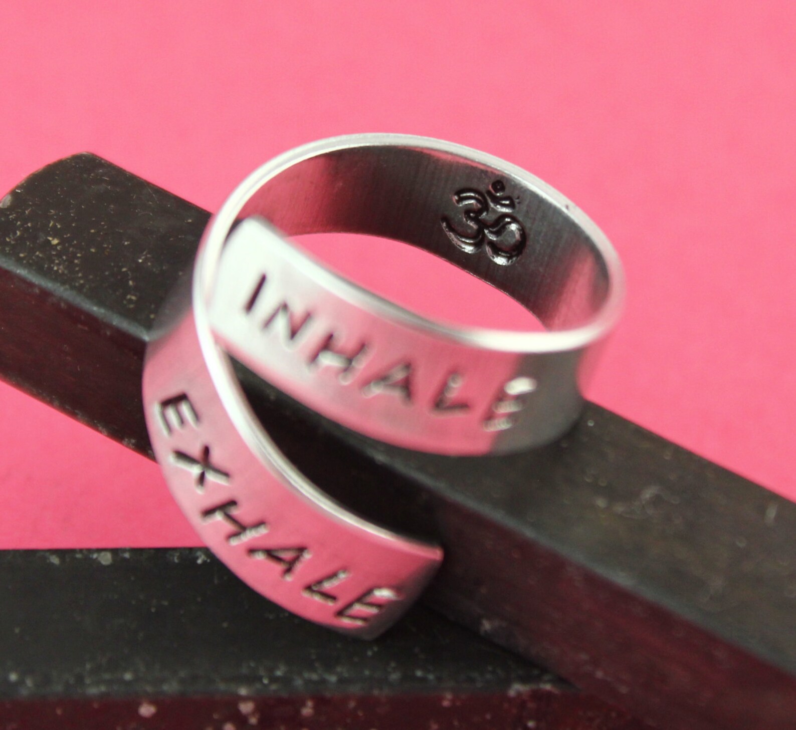 Yoga Ring - Meditation Ring - Meditate Ring - Ohm Ring - Breathe Ring ...