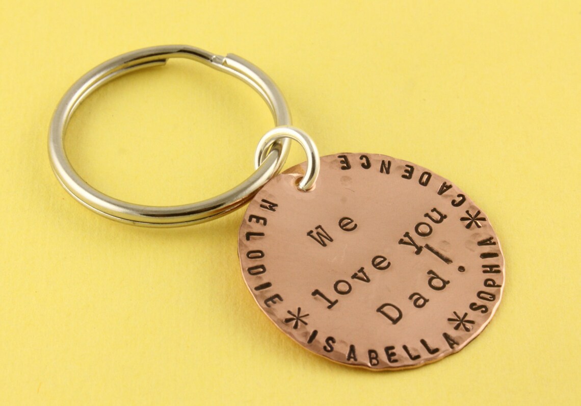 Dad Keychain - Gift for Dad - Personalized Keychain - Custom Keychain ...