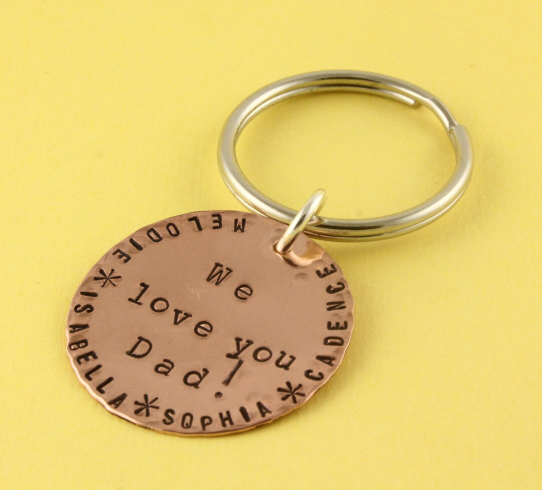 Dad Keychain - Gift for Dad - Personalized Keychain - Custom Keychain ...
