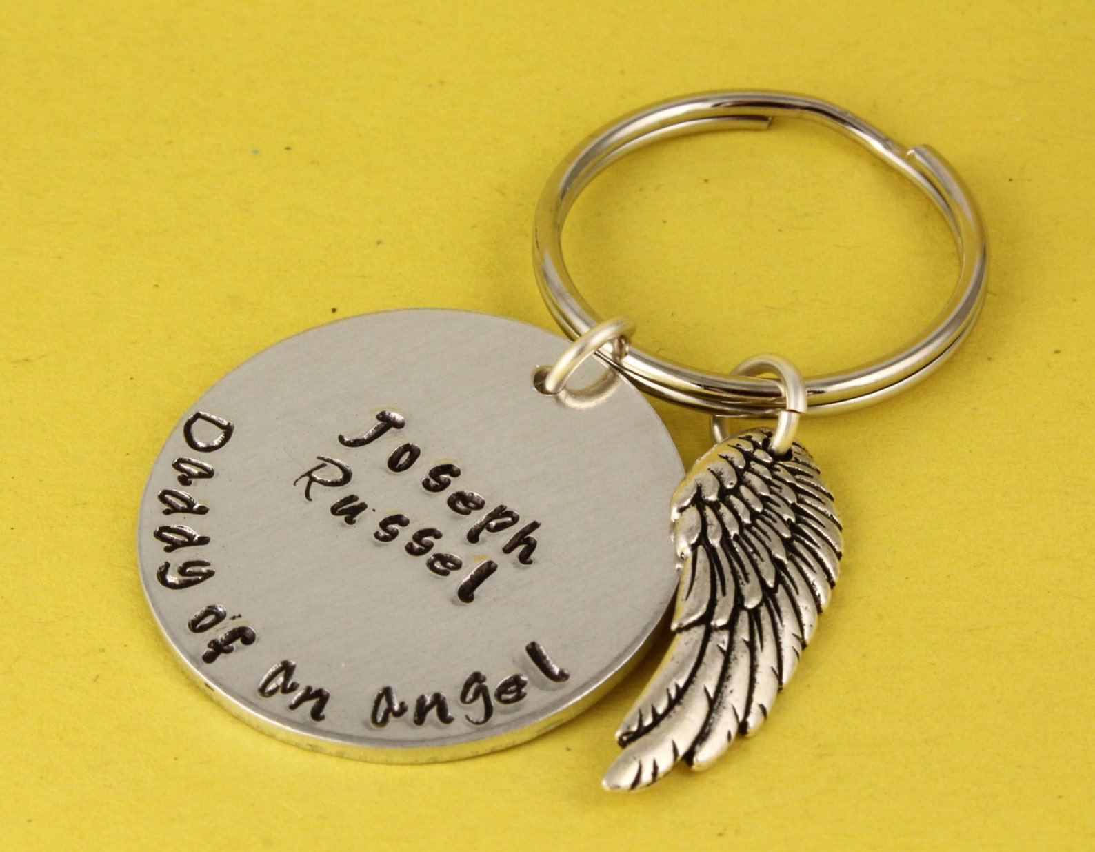 Daddy of an Angel Keychain Personalized Keychain - Etsy