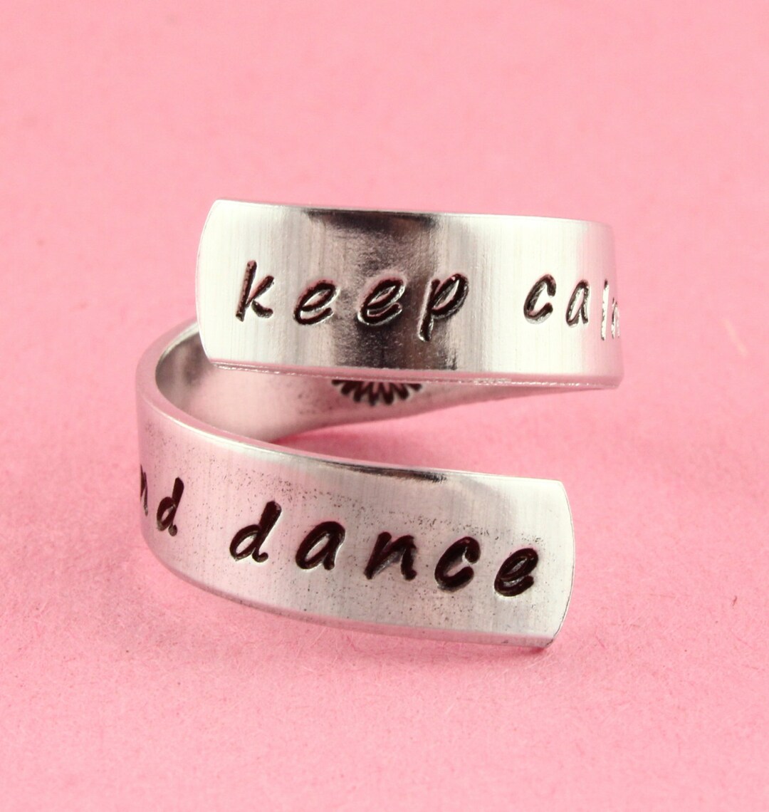 Keep Calm and Dance Ring - Gift for Ballerina - Ballet Gift - Twist ...