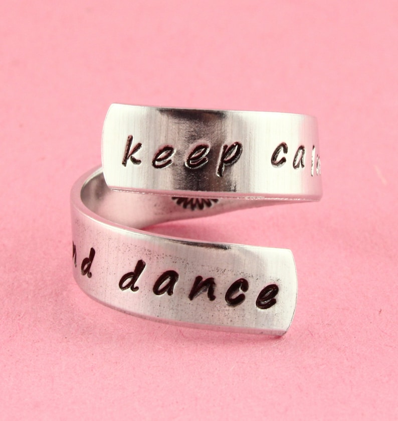 Keep Calm and Dance Ring Gift for Ballerina Ballet Gift - Etsy