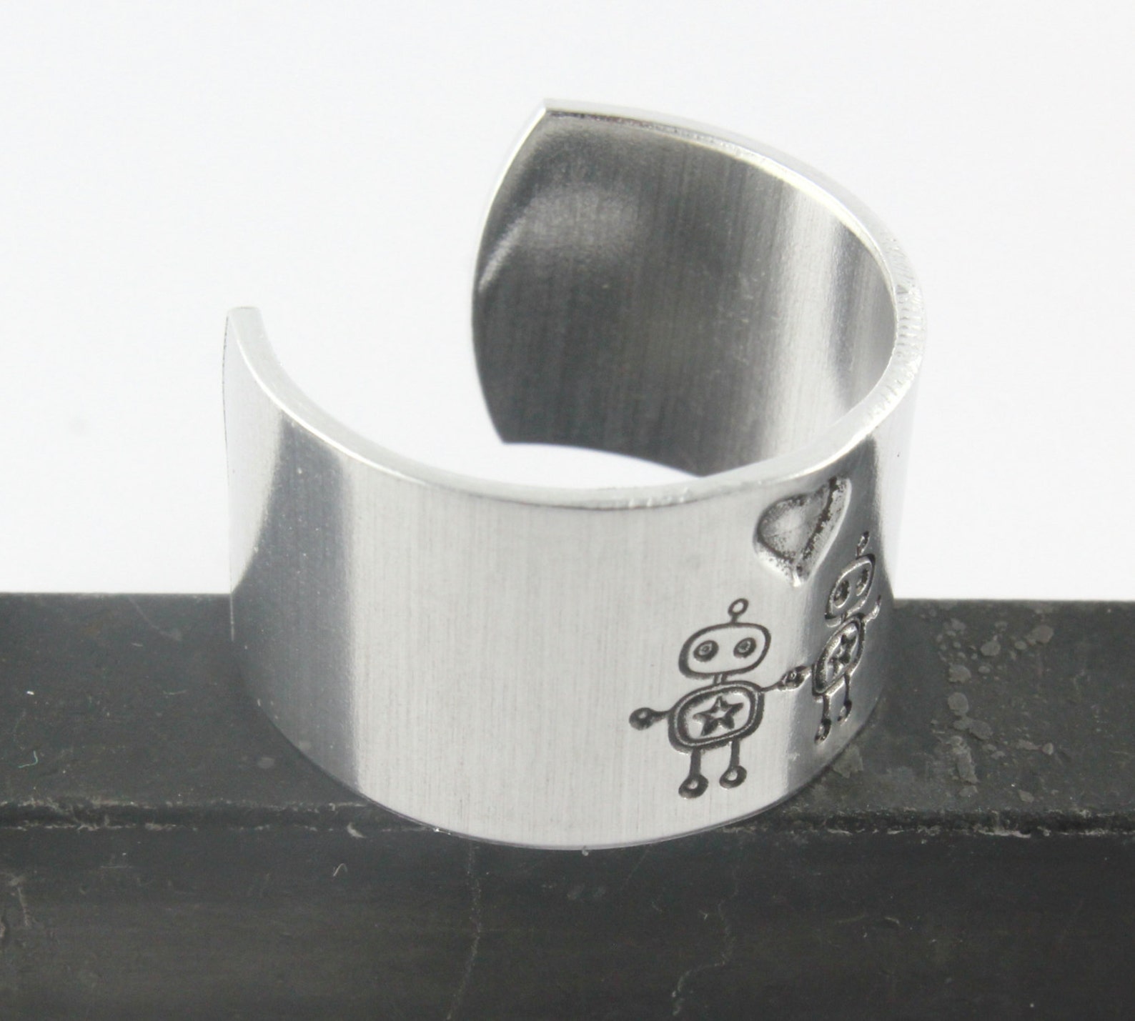 Robot Love Ring Robot Ring Geek Ring Adjustable Ring | Etsy