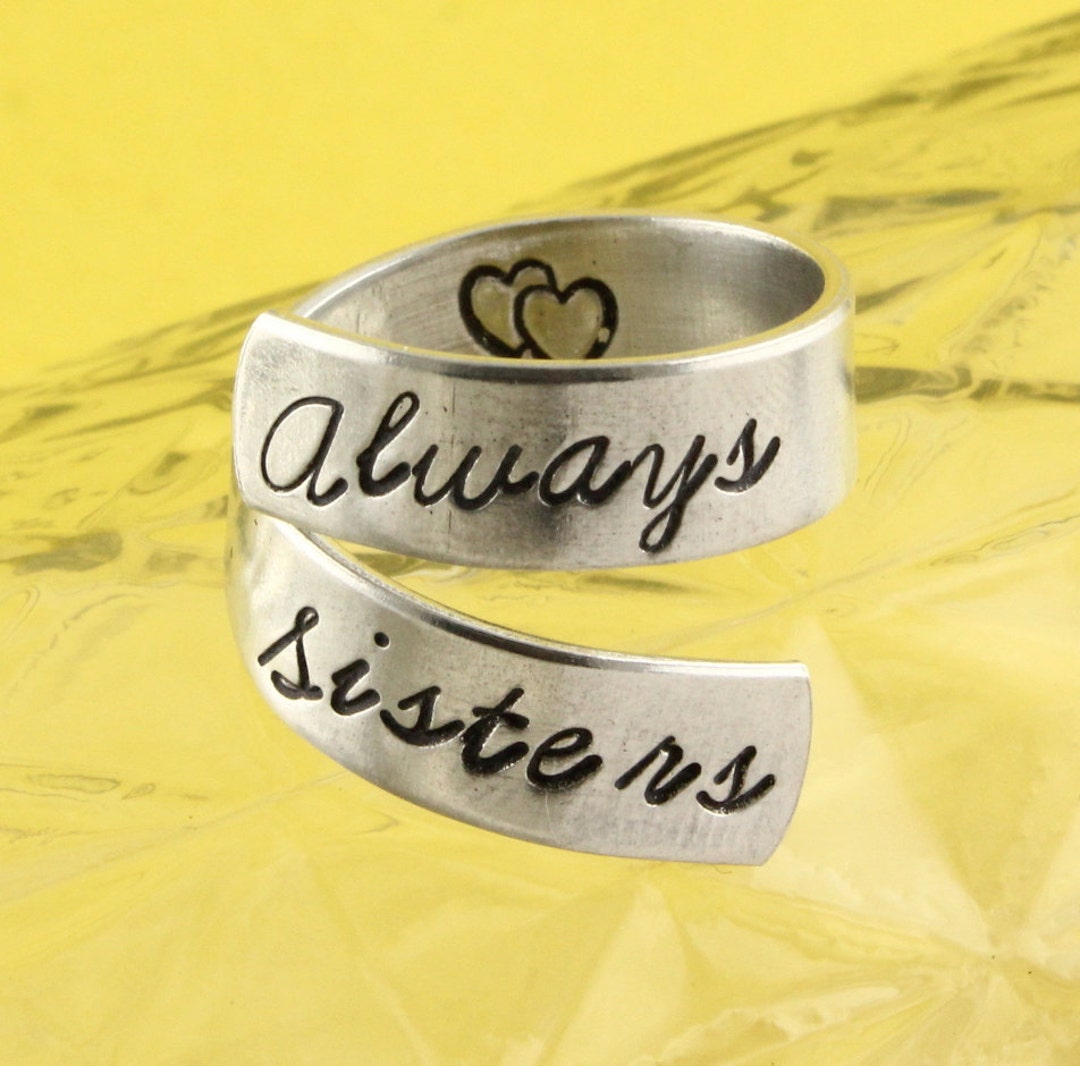Sisters Ring - Best Friends Ring - Gift for Sister - Wrap Ring - Twist ...