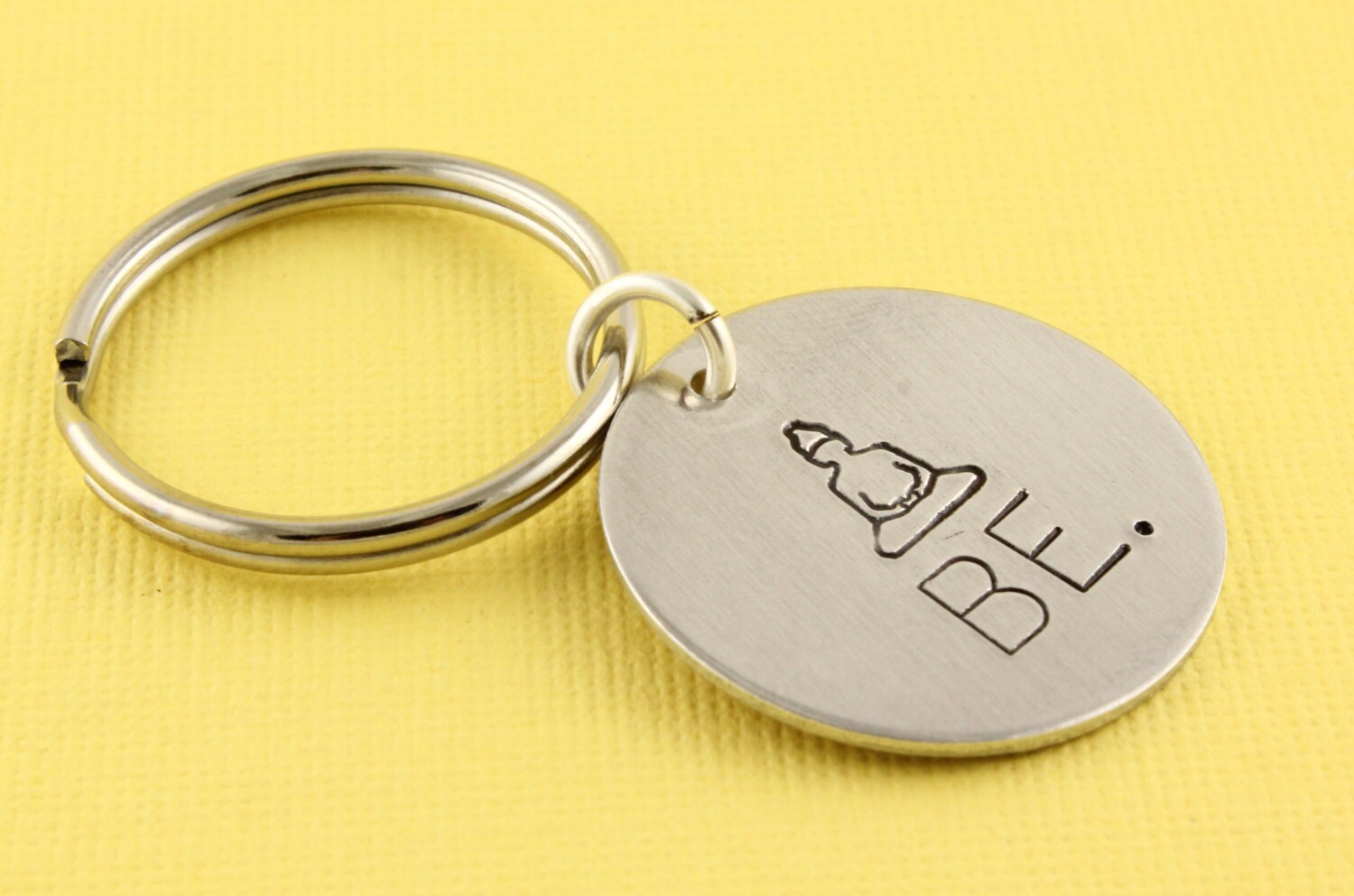 Buddha Keychain Be Keychain Silver Key Chain Buddha - Etsy