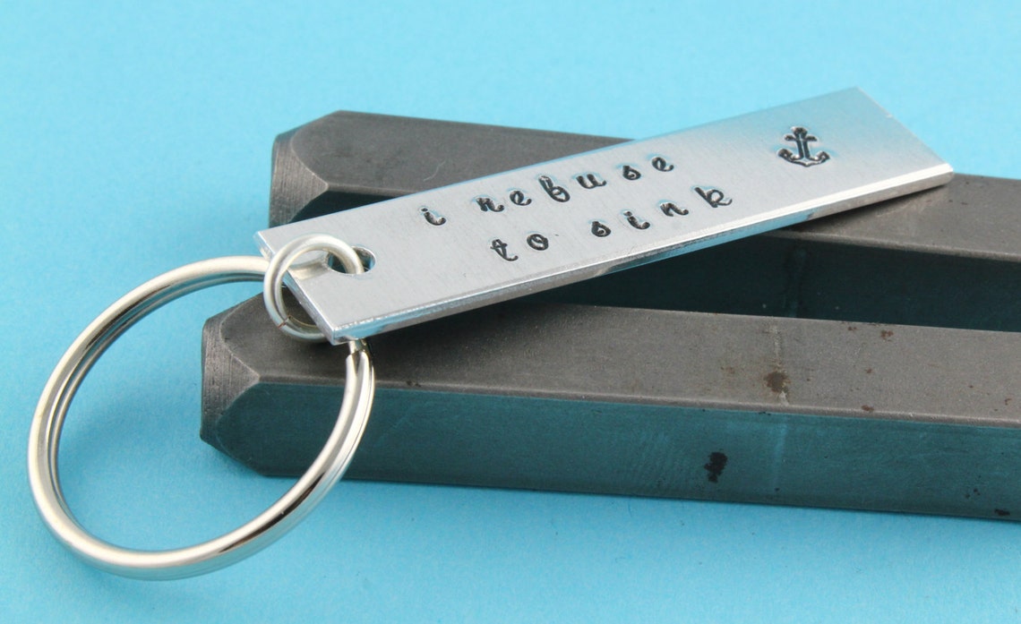 SALE I Refuse to Sink Anchor Keychain Aluminum Key Chain - Etsy