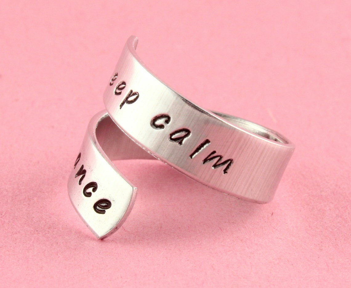 Keep Calm and Dance Ring Gift for Ballerina Ballet Gift - Etsy