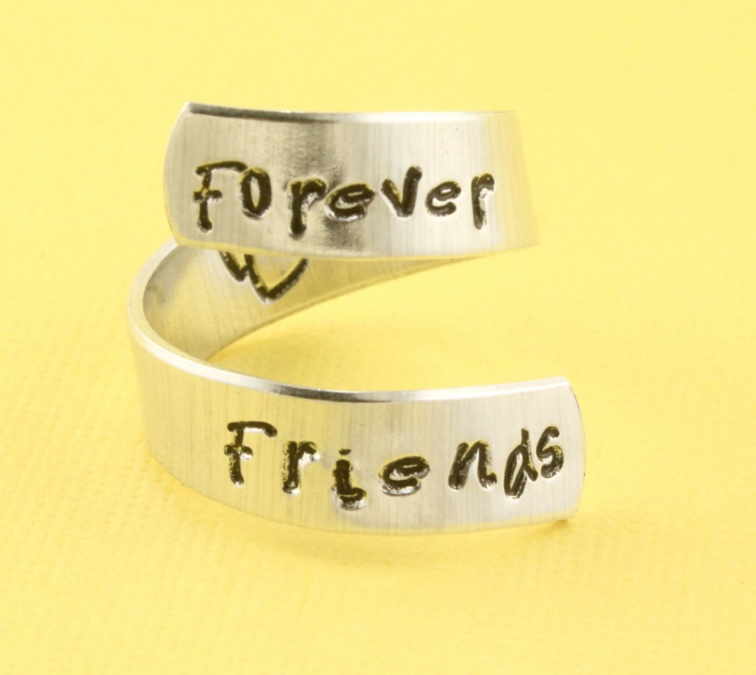 Forever Friends Ring - Friendship Ring - Adjustable Ring - Silver Ring ...