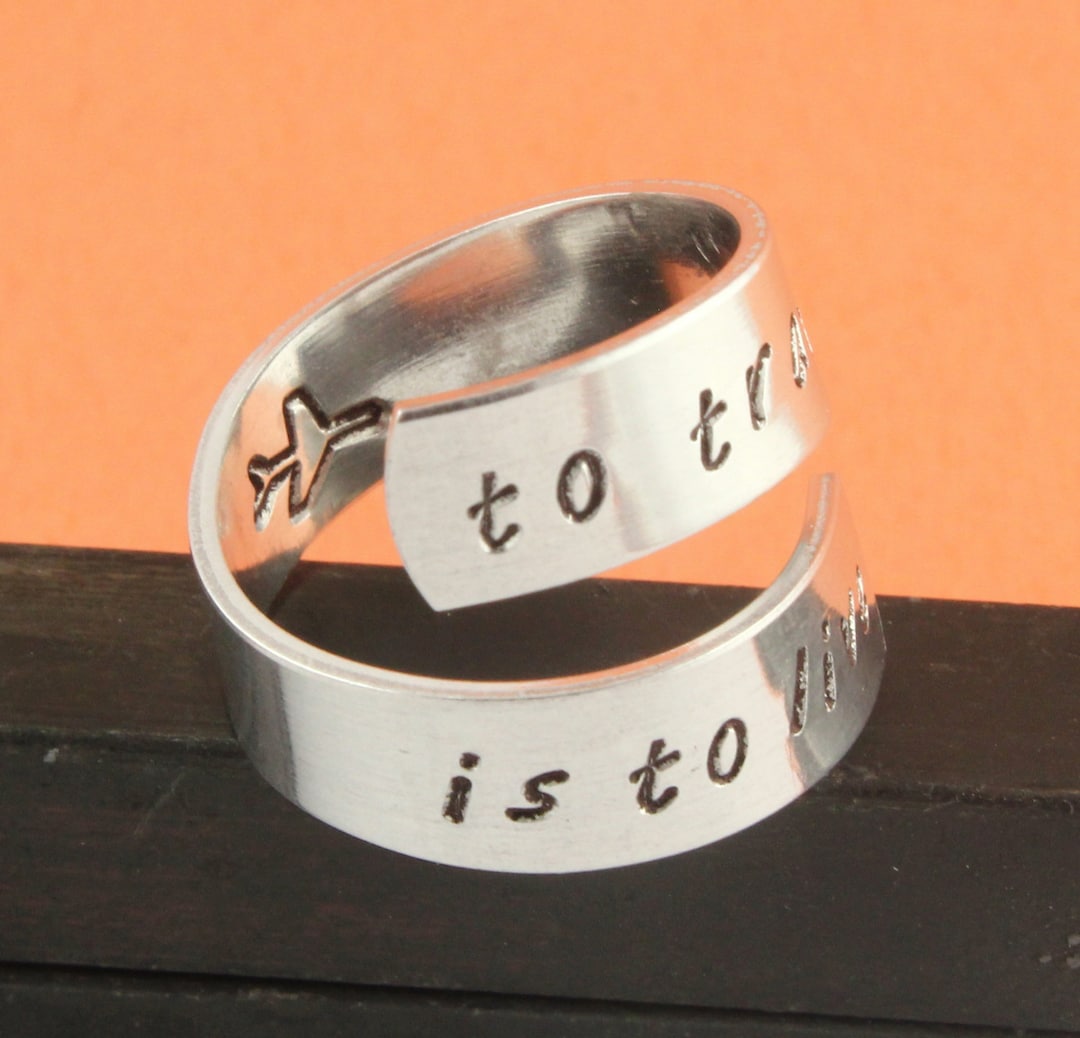 To Travel is to Live Ring - Travel Ring - Adjustable Ring - Twist Ring ...
