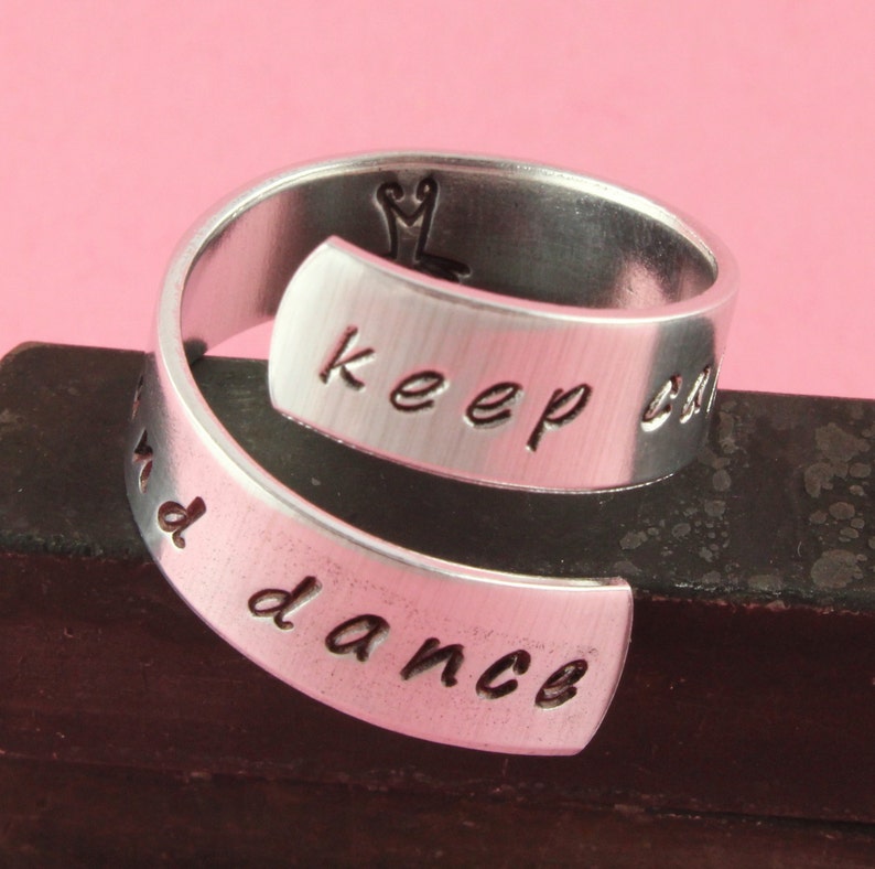 Keep Calm and Dance Ring Gift for Ballerina Ballet Gift - Etsy