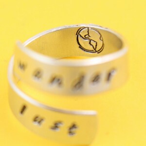 Wanderlust Ring - Traveler Ring - I Love to Travel Ring - Travel Ring ...