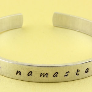 Namaste Bracelet - Lotus Flower Bracelet - Yoga Bracelet - Gift for ...