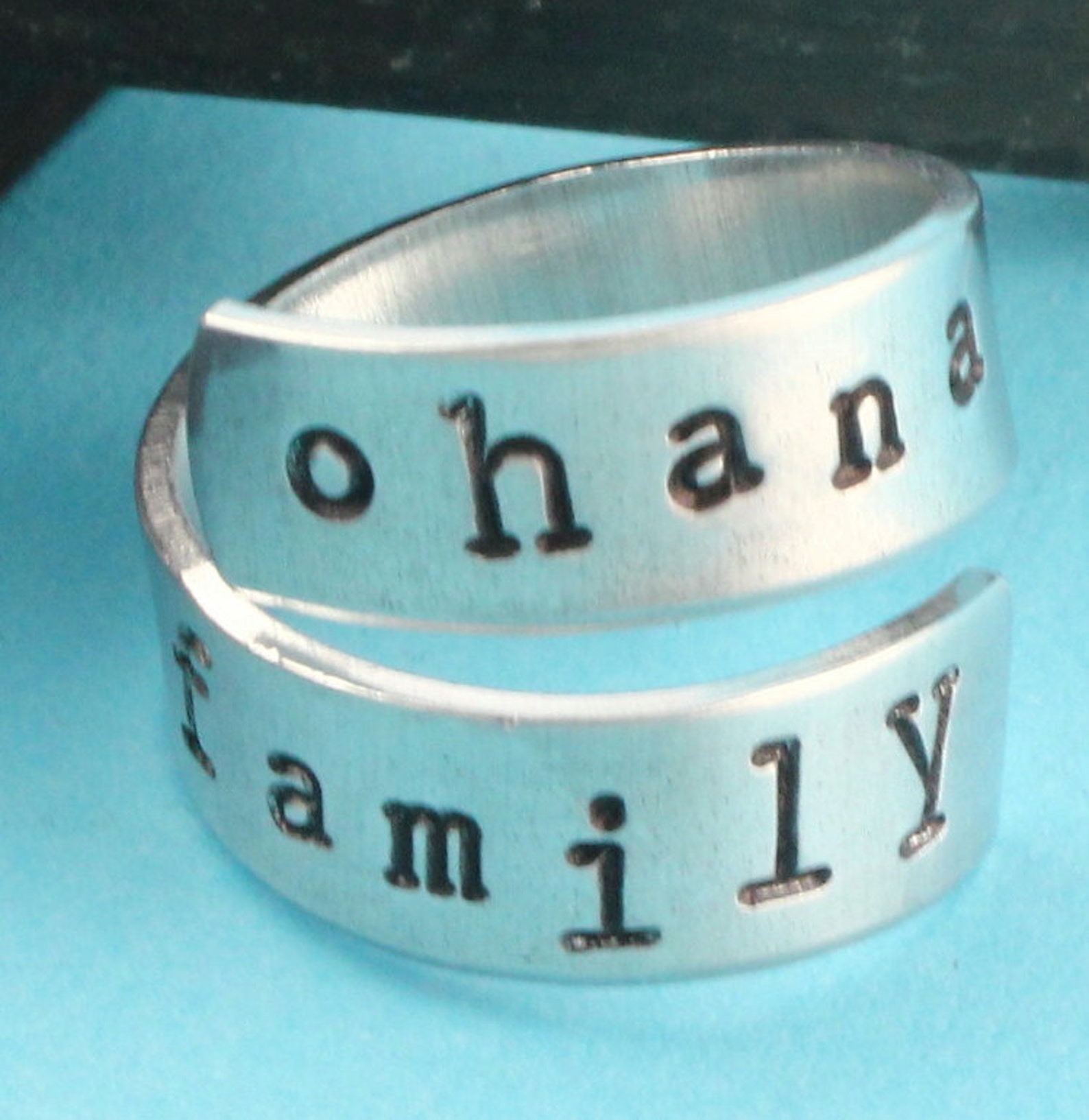 Ohana Equals Family Ring - Adjustable Ring - Twist Ring - Wrap Ring ...